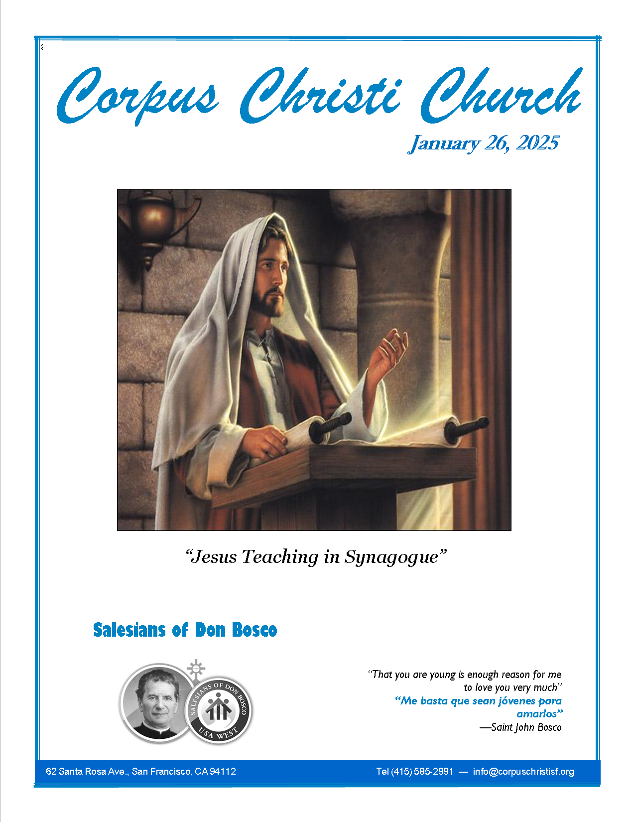 Parish Bulletin 01-26-2025 | Corpus Christi Church