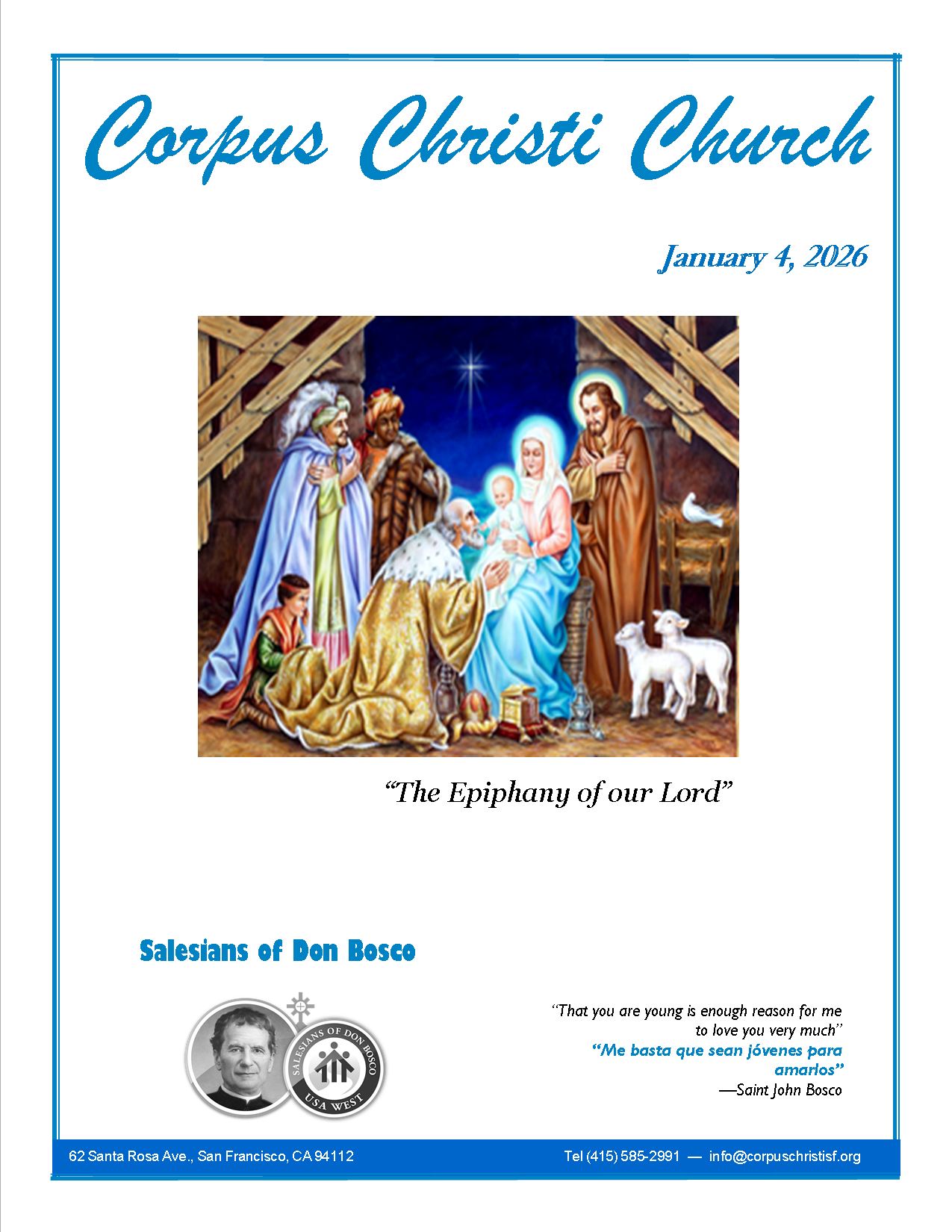 Parish bulletin 01-04-2026 | Corpus Christi Church