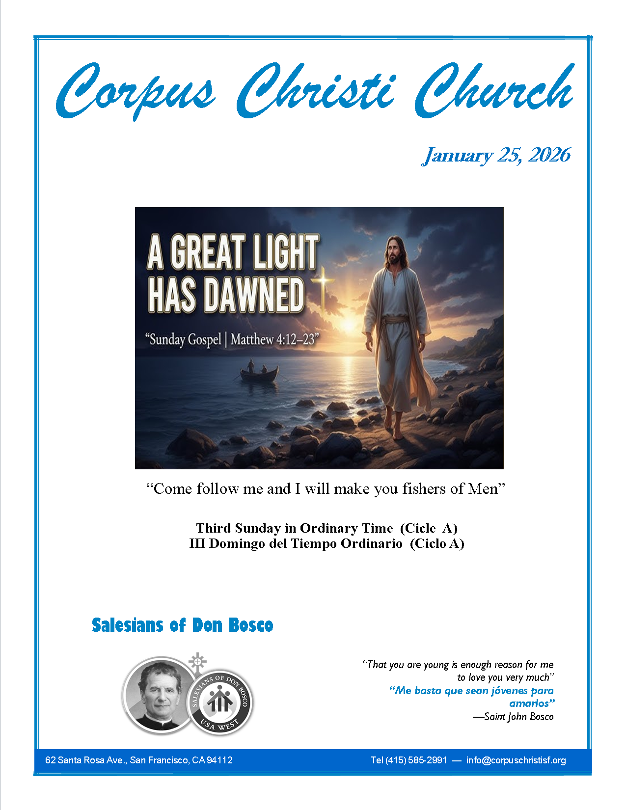 Parish bulletin 01-25-2026 | Corpus Christi Church